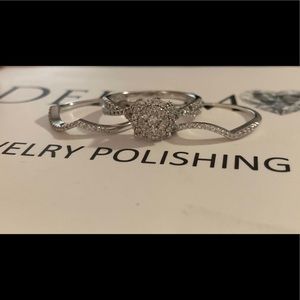 delamore | Jewelry | Kt Dmnd Ring Bands In 18k Wht Gld Sz 8 | Poshmark